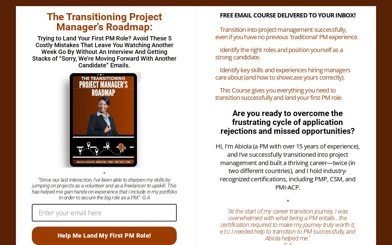 PM Transition Roadmap